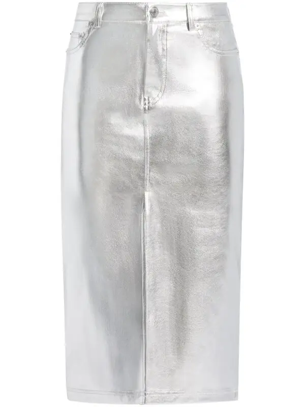 Staud Oaklyn Metallic Midi Skirt