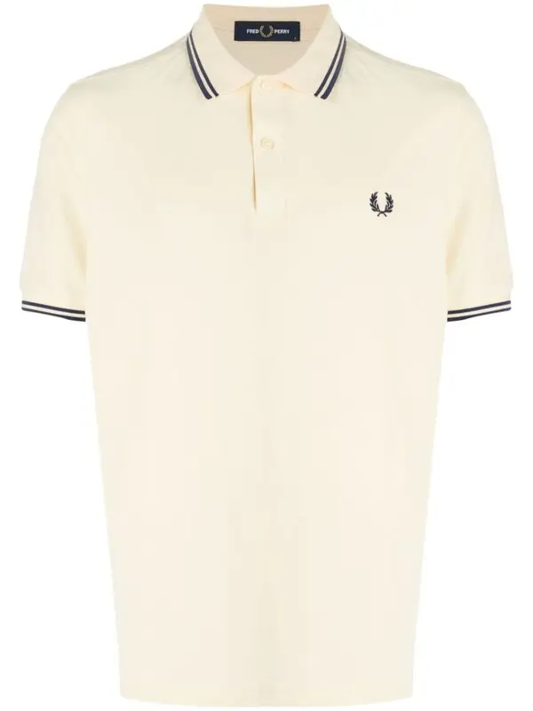 Fred Perry Laurel Wreath-embroidered Cotton Polo Shirt - Yellow