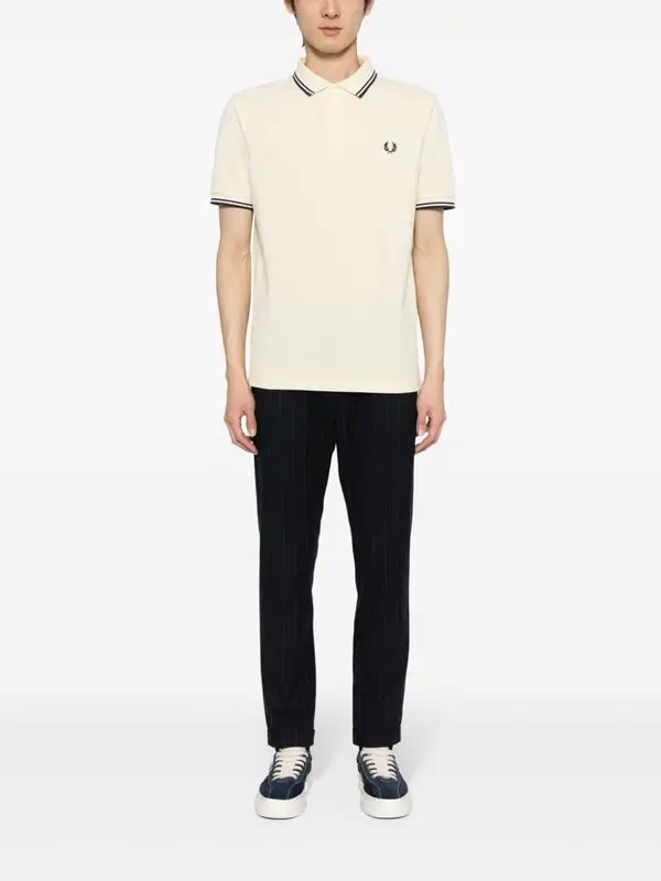 Fred Perry Laurel Wreath-embroidered Cotton Polo Shirt - Yellow