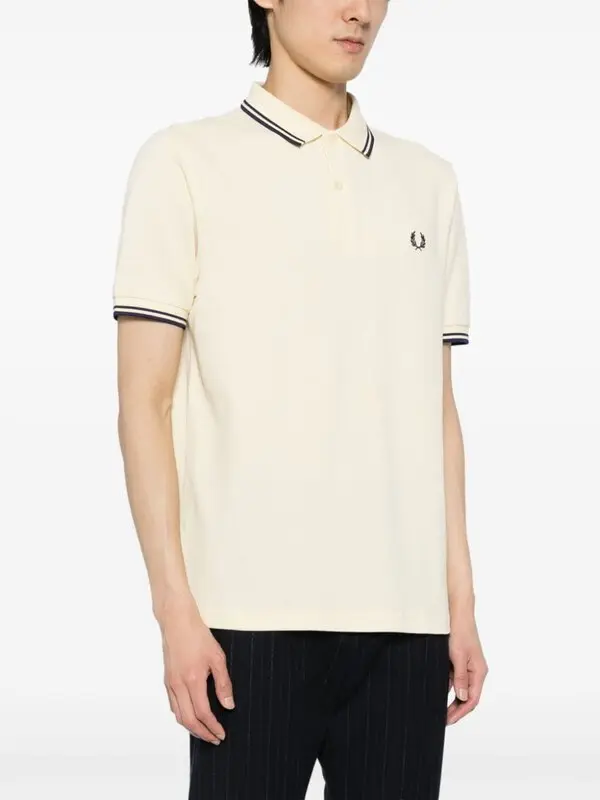 Fred Perry Laurel Wreath-embroidered Cotton Polo Shirt - Yellow