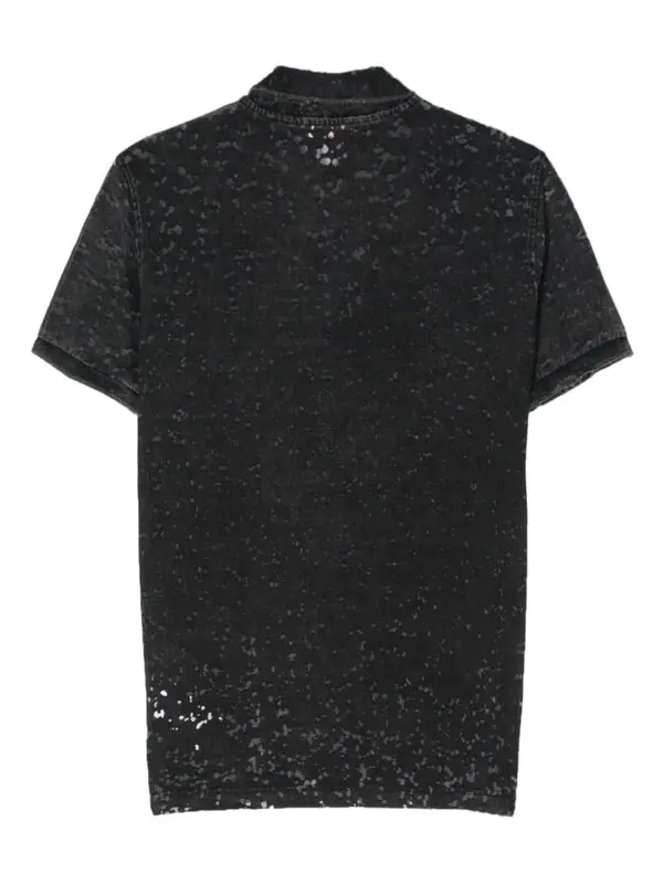 DIESEL® Logo-print Distressed Polo Shirt