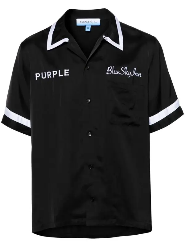 PURPLE BRAND X Blue Sky Inn Embroidered Shirt