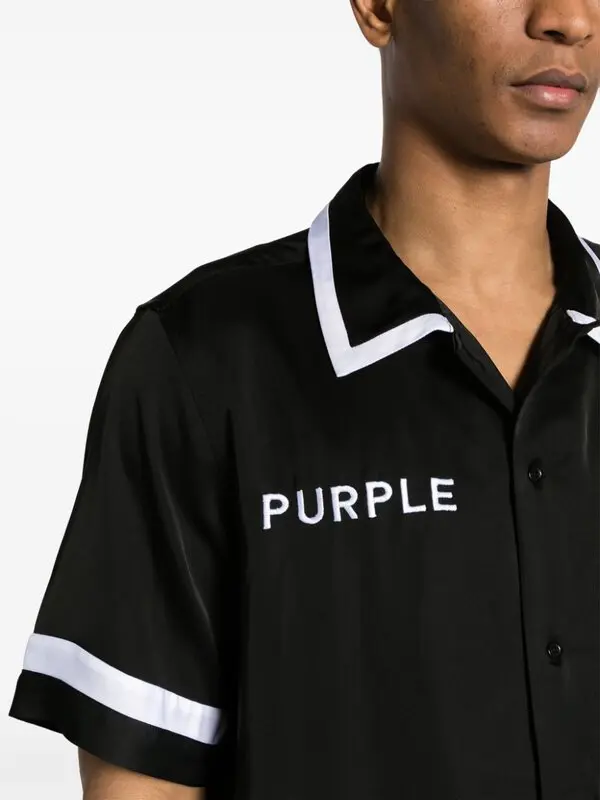 PURPLE BRAND X Blue Sky Inn Embroidered Shirt