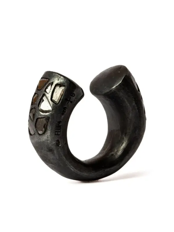 PARTS OF FOUR Druid Diamond Ring - Black