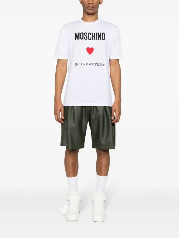 Moschino Logo-embroidered Cotton T-shirt
