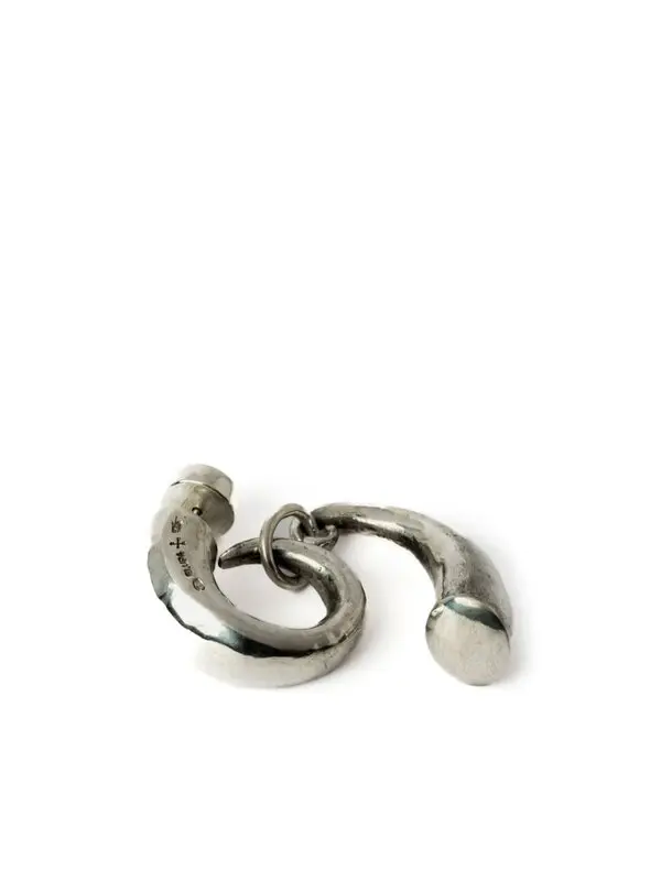 PARTS OF FOUR Horn Pendant Earring - Silver
