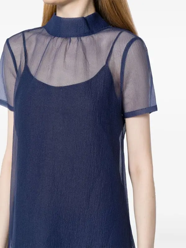 Staud Calunna Organza Maxi Dress - Blue