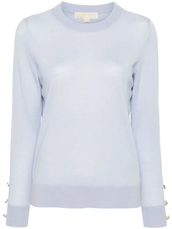 Michael Kors Fine-knit Merino Wool Jumper - Blue