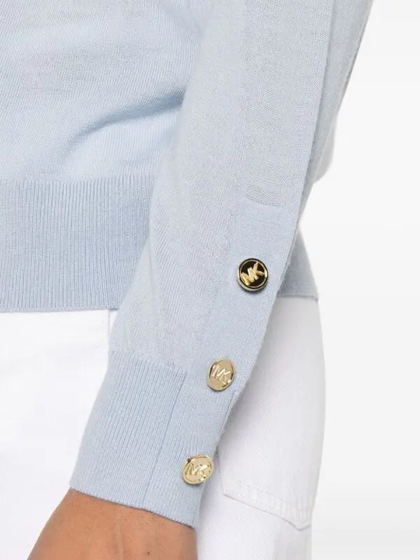 Michael Kors Fine-knit Merino Wool Jumper - Blue
