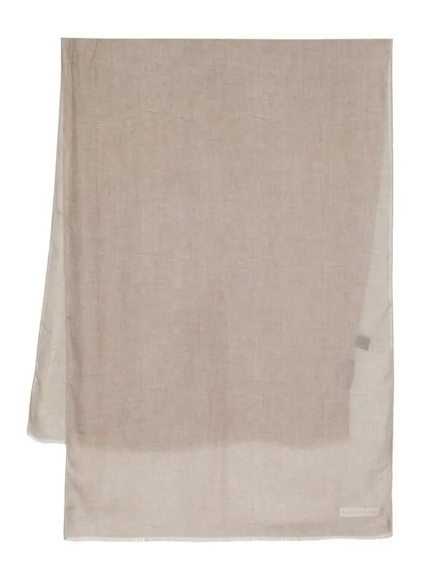 Corneliani Logo-print Rectangle-shape Scarf - Neutrals