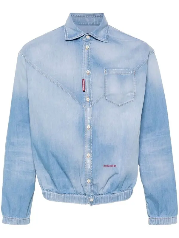 Dsquared2 Elasticated-waistband Denim Shirt - Blue