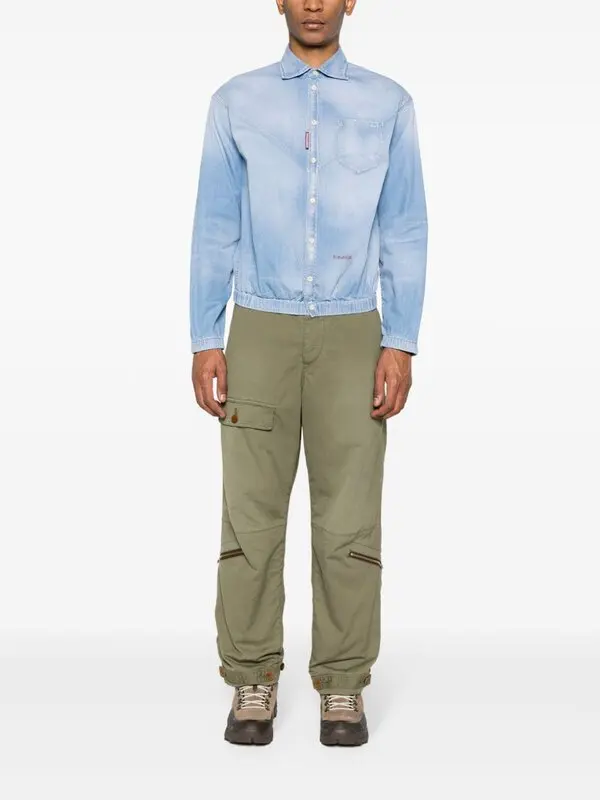 Dsquared2 Elasticated-waistband Denim Shirt