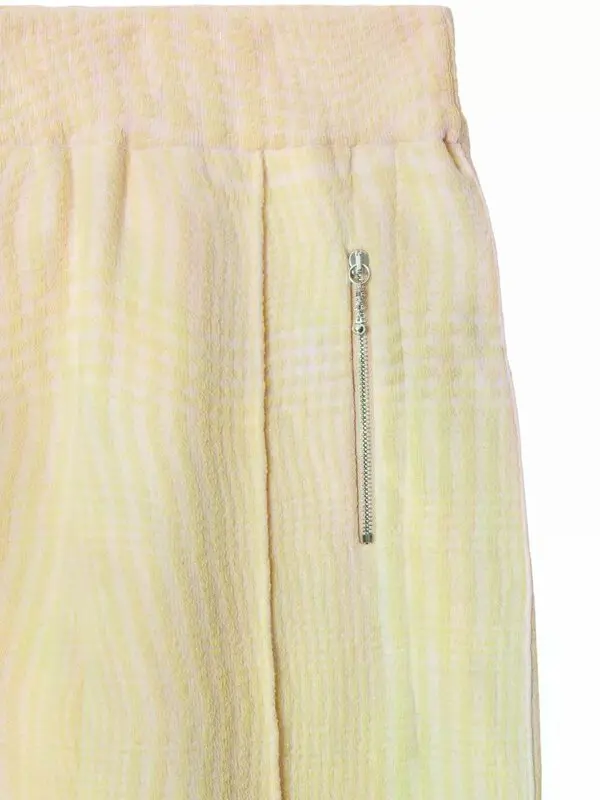 Burberry Houndstooth-jacquard Wool-blend Trousers - Neutrals