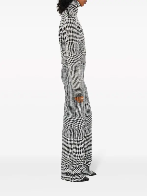 Burberry Houndstooth Jacquard Trousers - Black