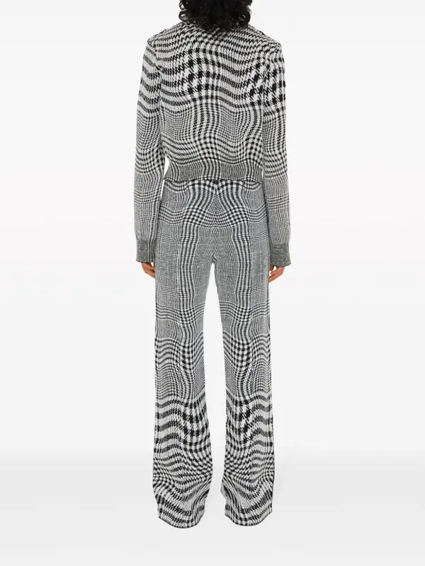 Burberry Houndstooth Jacquard Trousers - Black