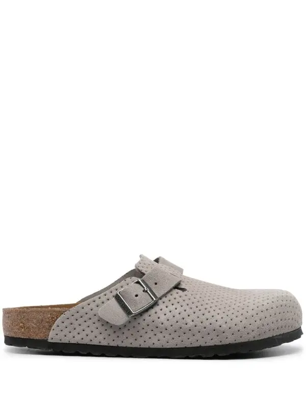 BIRKENSTOCK Boston Suede Sandals - Grey