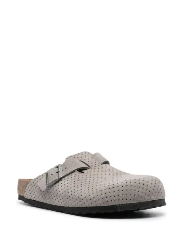 BIRKENSTOCK Boston Suede Sandals - Grey