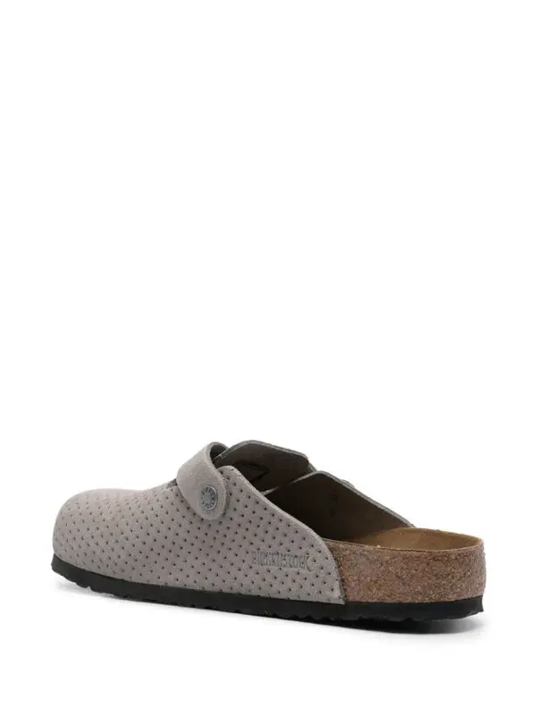 BIRKENSTOCK Boston Suede Sandals - Grey