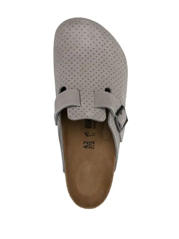 BIRKENSTOCK Boston Suede Sandals - Grey