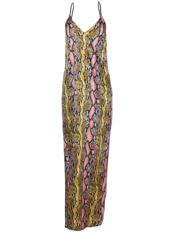 FLEUR DU MAL T-back Maxi Slip Dress