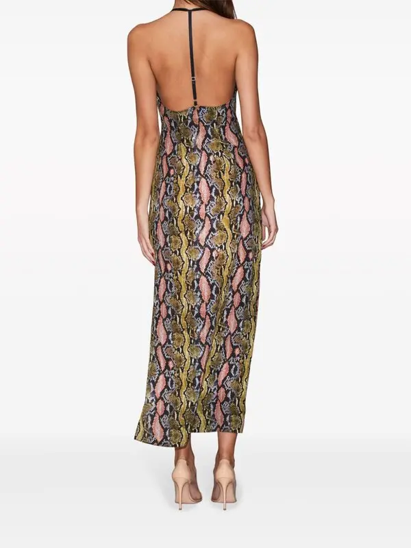 FLEUR DU MAL T-back Maxi Slip Dress