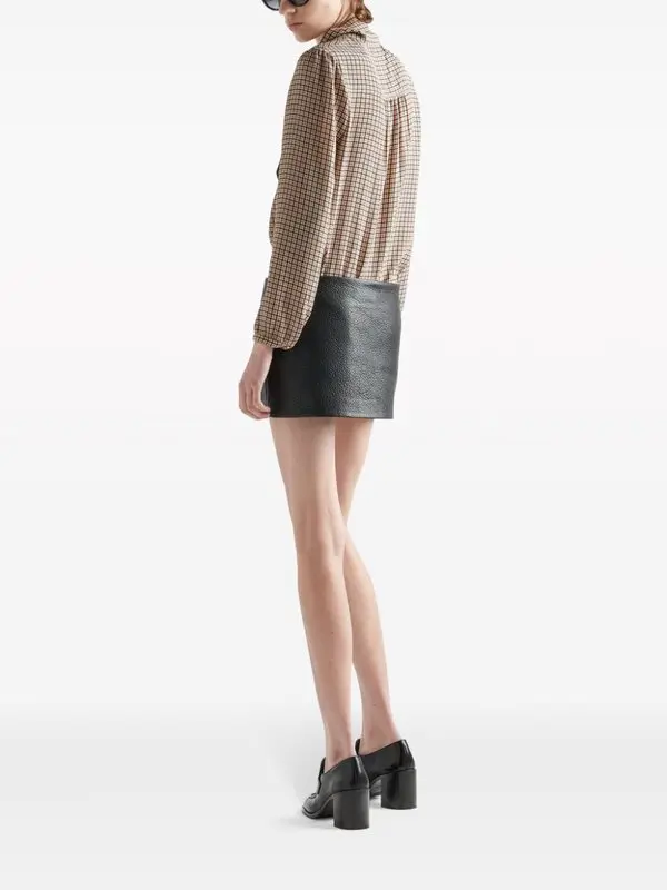 Prada Nappa-leather Miniskirt