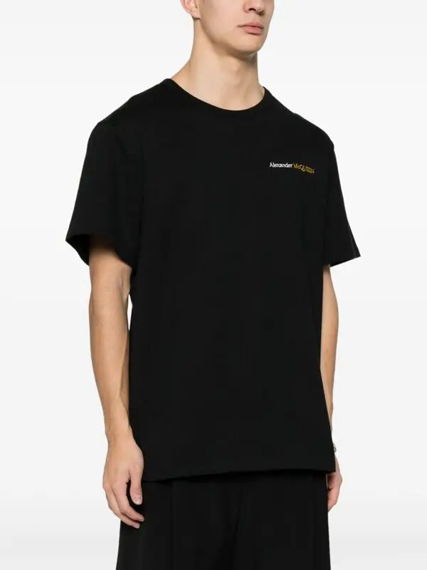 Alexander McQueen Embroidered-logo Cotton T-shirt