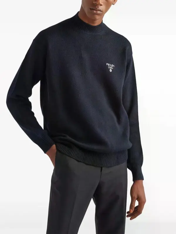 Prada Logo-intarsia Cashmere Jumper