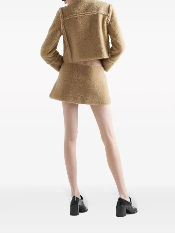 Prada Shearling Miniskirt