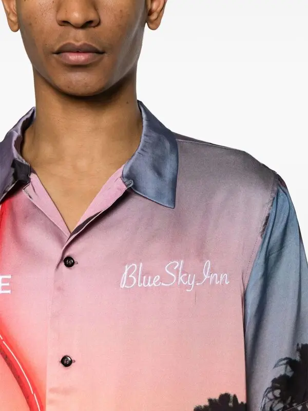 PURPLE BRAND X Blue Sky Graphic-print Shirt
