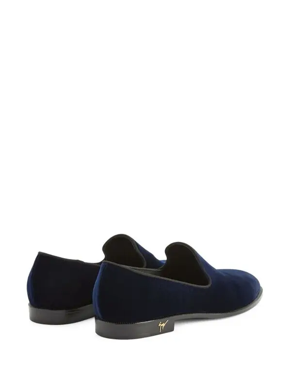 GIUSEPPE ZANOTTI Gatien Velvet Loafers - Blue