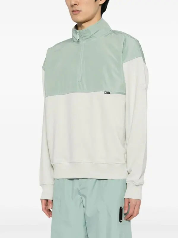 ALPHA TAURI Half-zip Panelled Sweatshirt