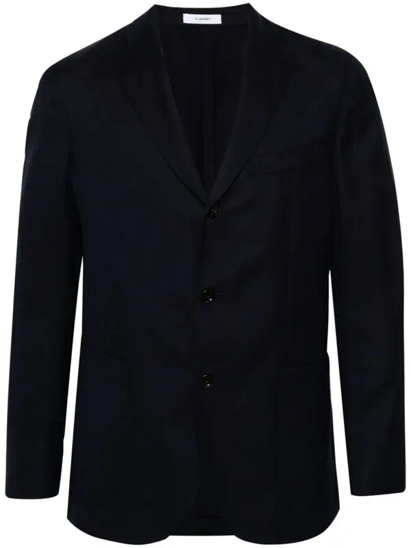 Boglioli Notched-lapels Single-breasted Blazer - Blue
