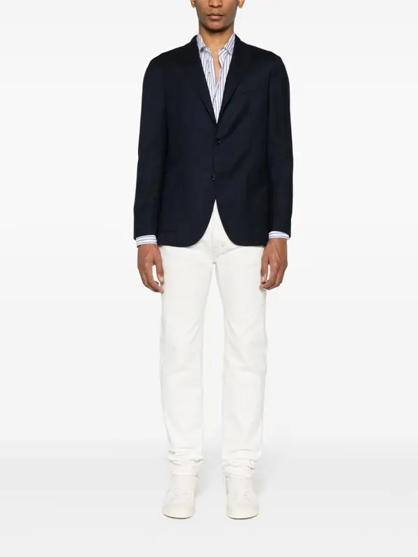 Boglioli Notched-lapels Single-breasted Blazer - Blue