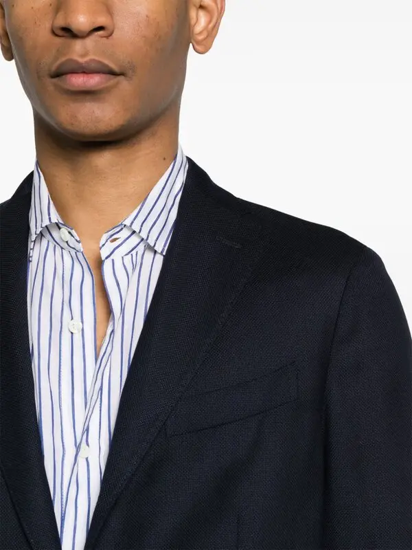 Boglioli Notched-lapels Single-breasted Blazer - Blue