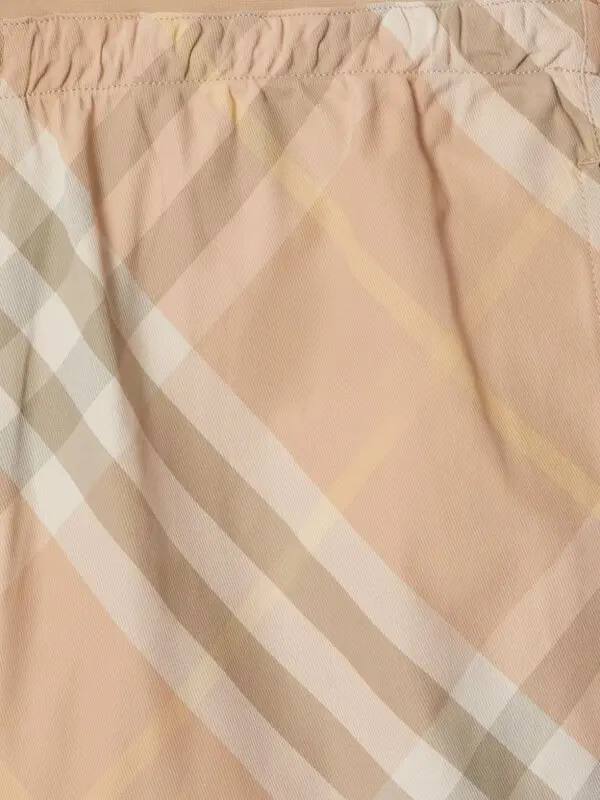 Burberry Checked Swim Shorts - Neutrals