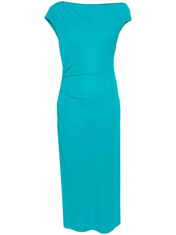 Alberta Ferretti Cowl-neck Midi Dress