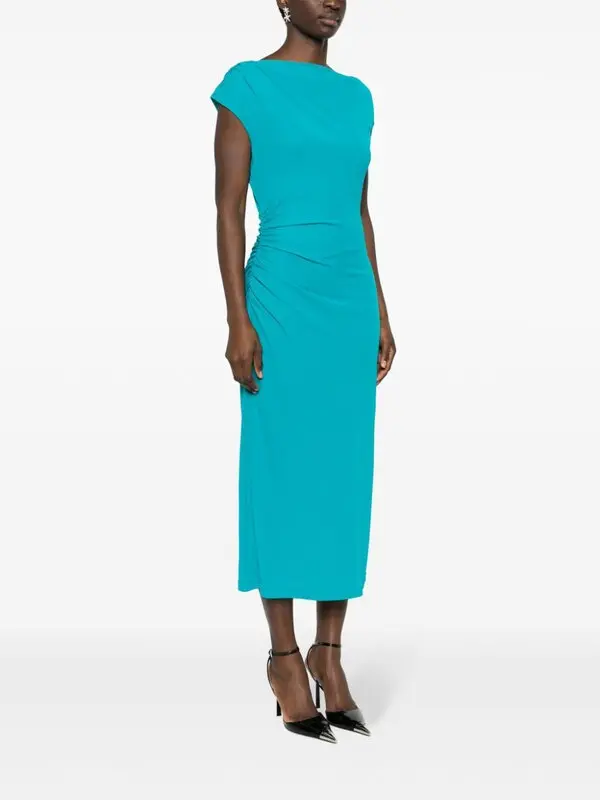Alberta Ferretti Cowl-neck Midi Dress