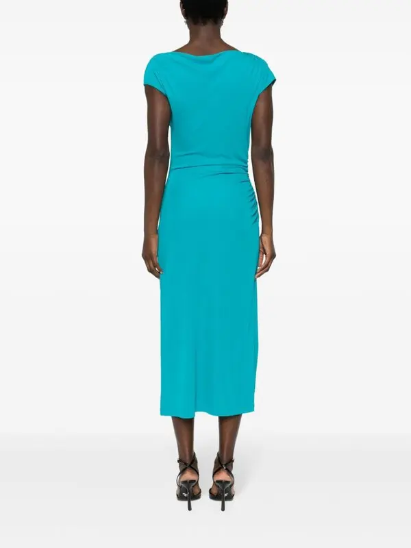 Alberta Ferretti Cowl-neck Midi Dress