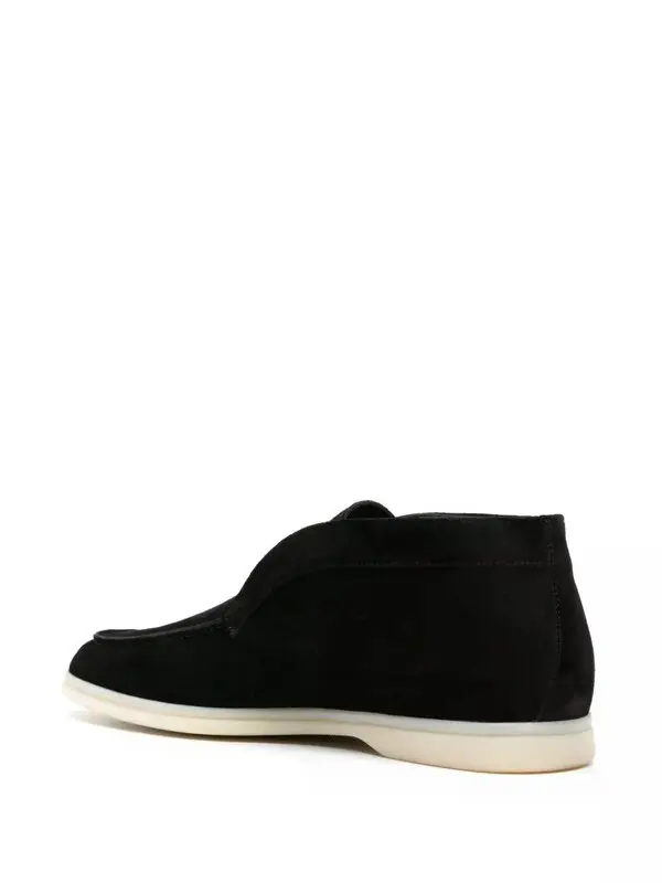 SCAROSSO Leonardo Suede Boots - Black