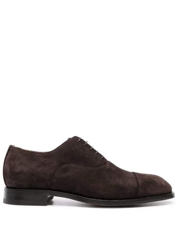 SCAROSSO Salvatore Suede Oxford Shoes - Brown