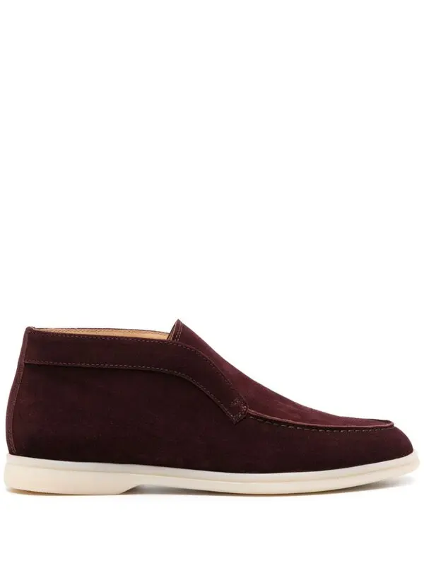 SCAROSSO Leonardo Suede Boots - Purple