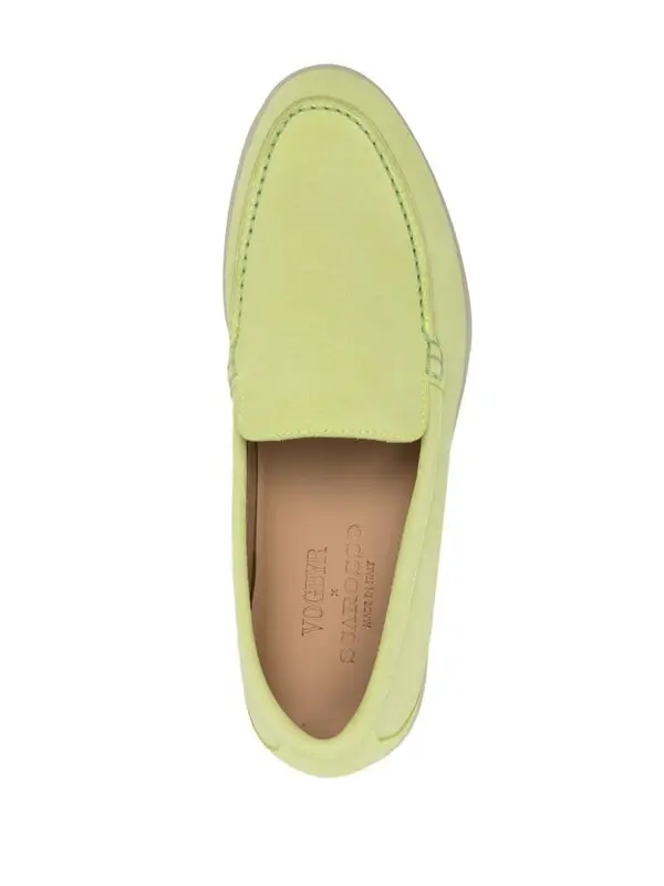 SCAROSSO Ludovica Suede Loafers - Green