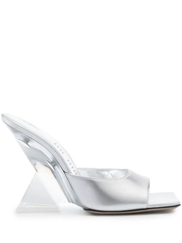 Attico Cheope 105mm Sandals - Silver