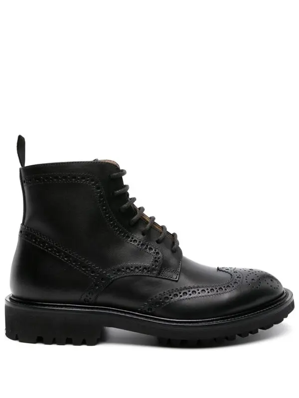 SCAROSSO Thomas Leather Boots - Black