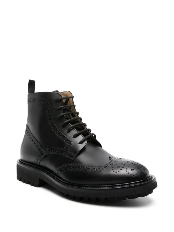 SCAROSSO Thomas Leather Boots - Black