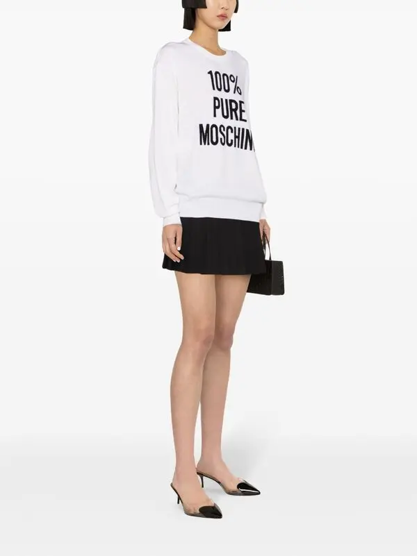 Moschino Slogan Intarsia-knit Jumper