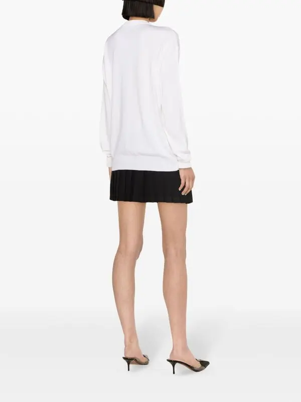 Moschino Slogan Intarsia-knit Jumper