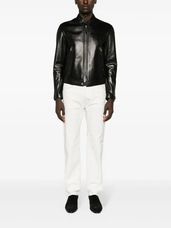 TOM FORD Café Racer Leather Biker Jacket