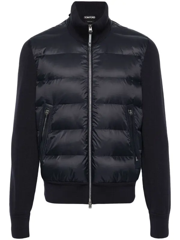 TOM FORD Quilted Padded Jacket - Blue